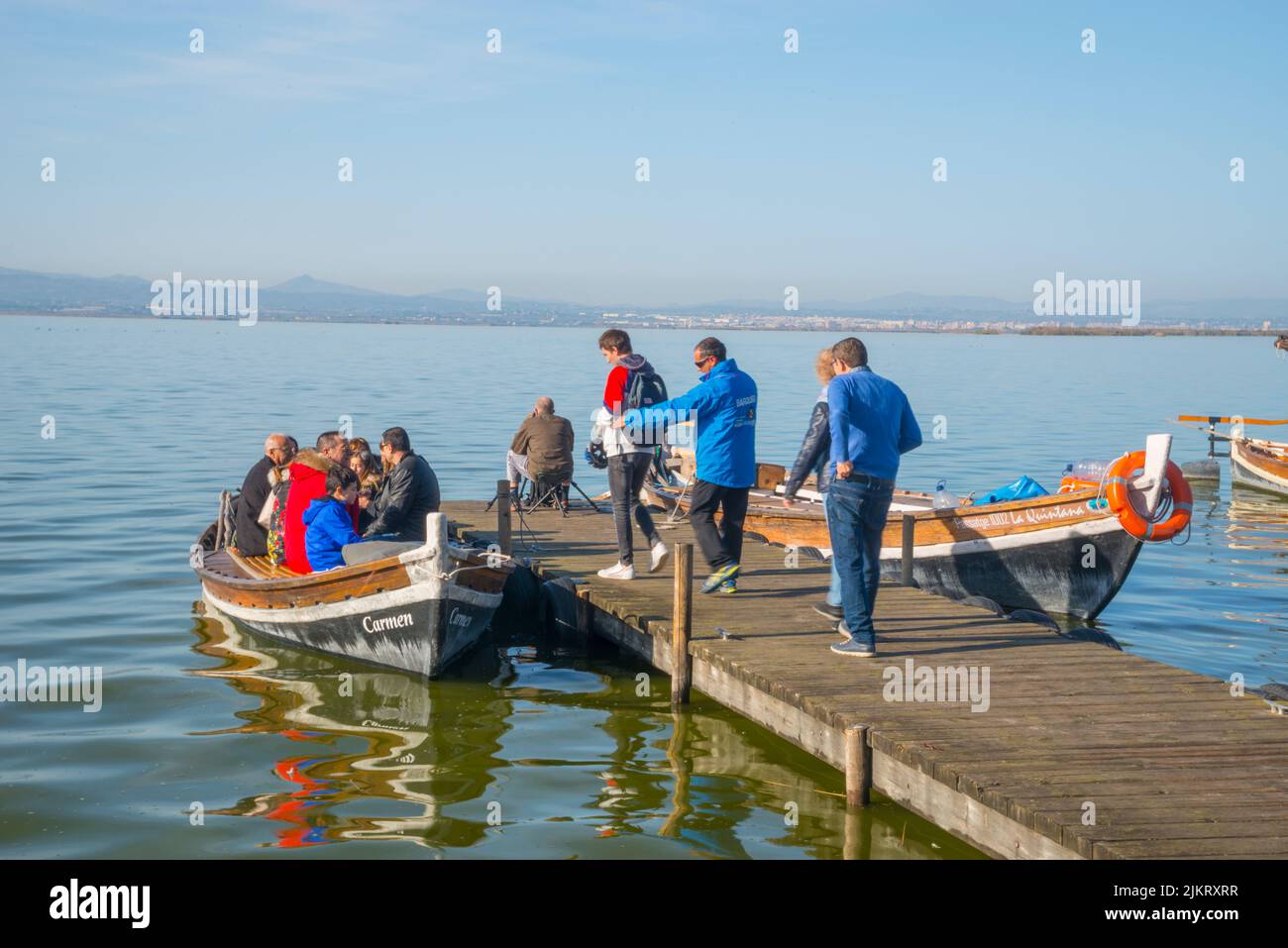 Boat trip. La Albufera Nature Reserve, El Palmar, Valencia province ...