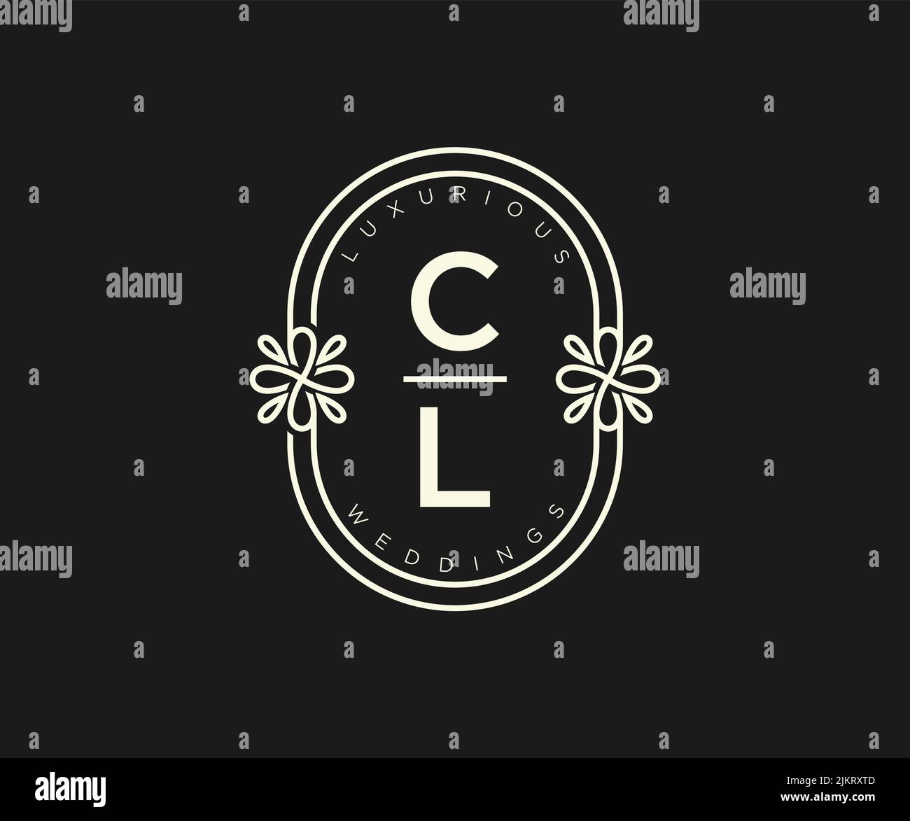 CL Initials letter Wedding monogram logos template, hand drawn modern ...