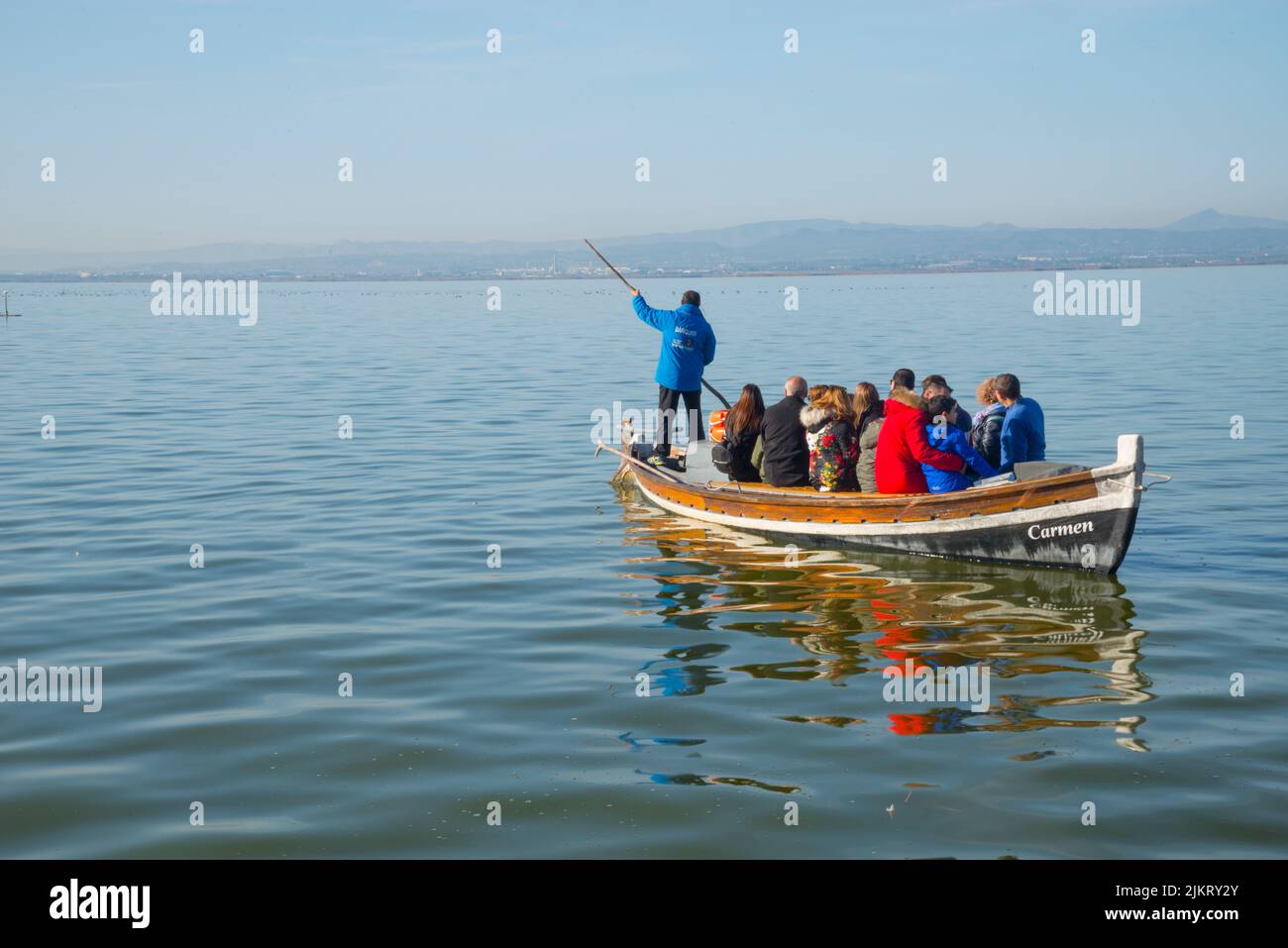 Boat trip. La Albufera Nature Reserve, El Palmar, Valencia province ...