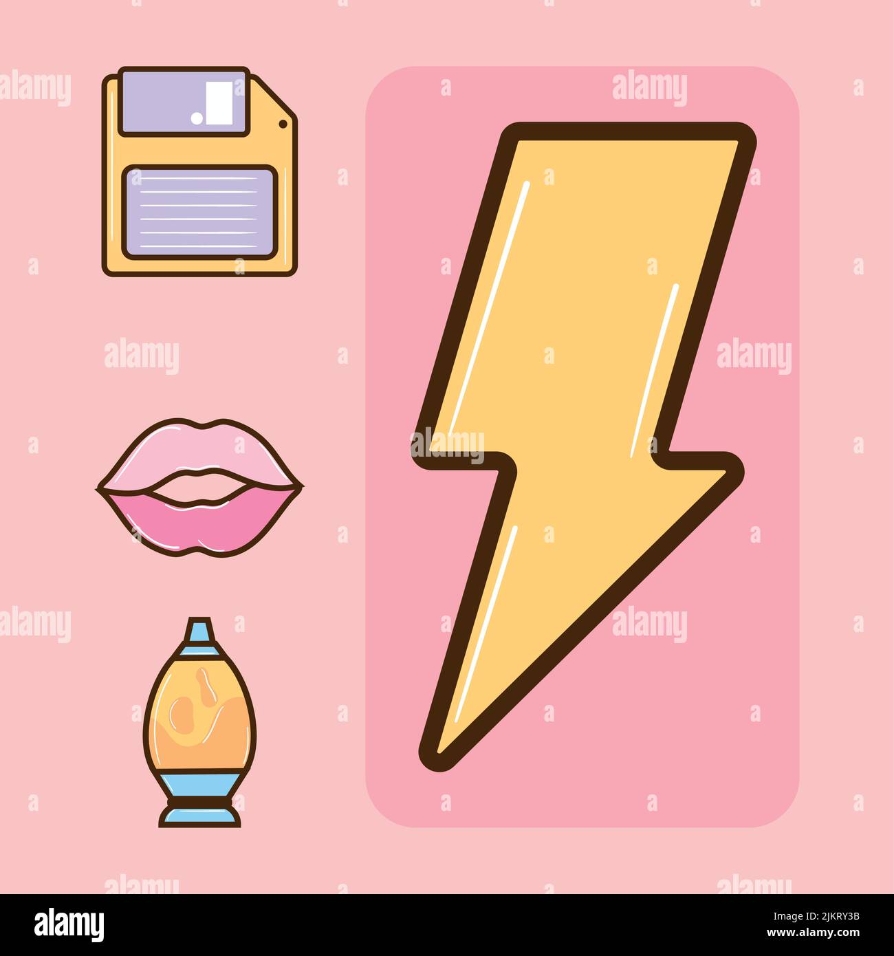 Retrowave icons hi-res stock photography and images - Alamy