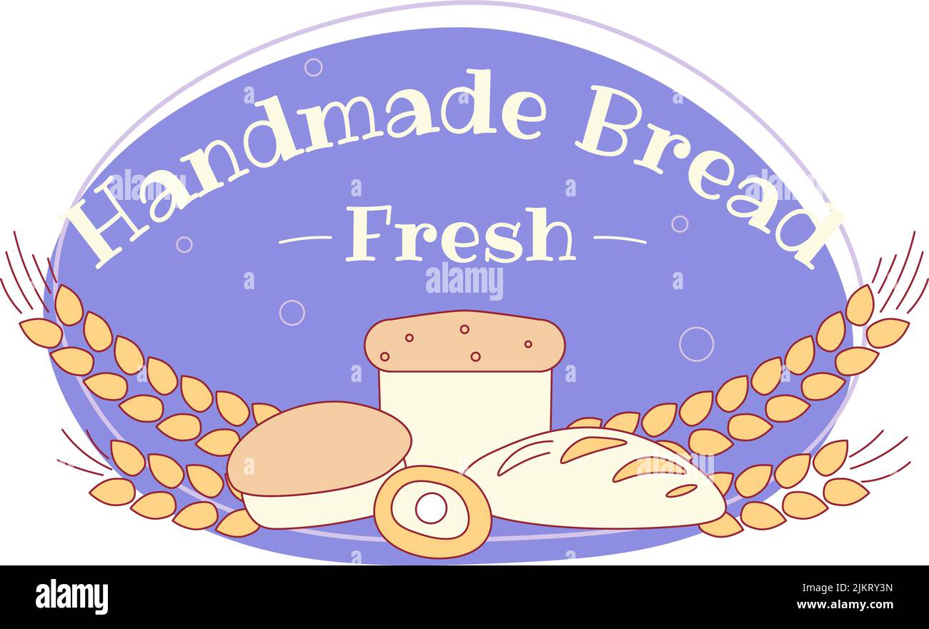 Handmade bread, fresh bakery emblem or labels Stock Vector Image & Art ...