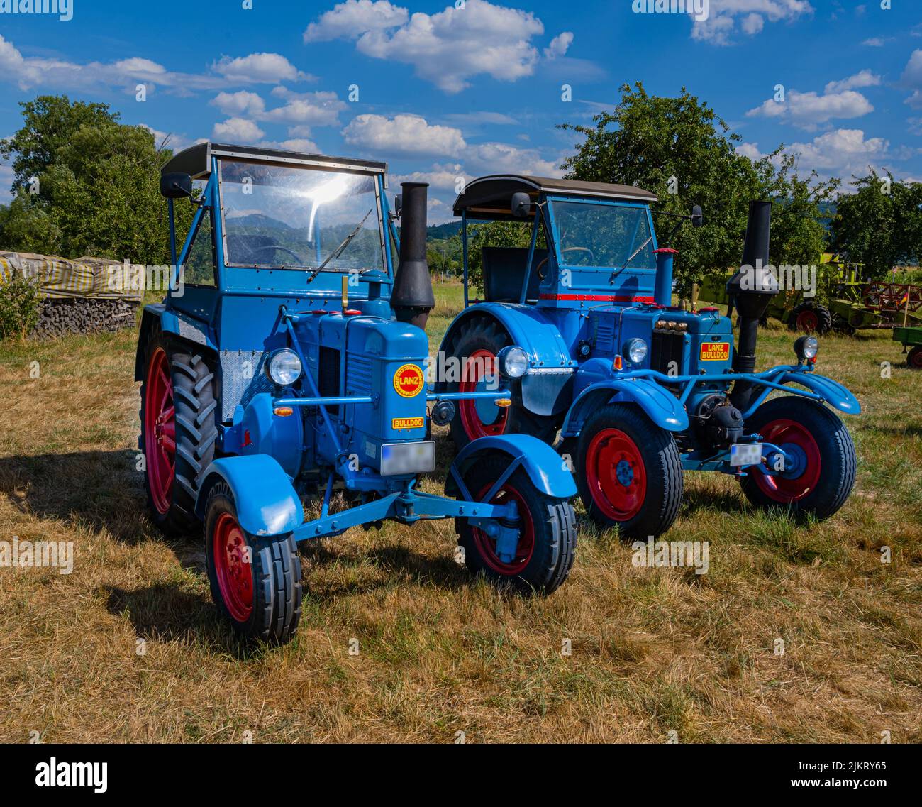 Two vintage Lanz Bulldog tractor, Germany, Europe Stock Photo - Alamy