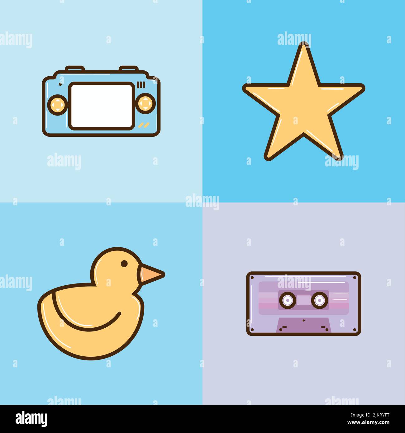 icons collection 90s retro Stock Vector Image & Art - Alamy
