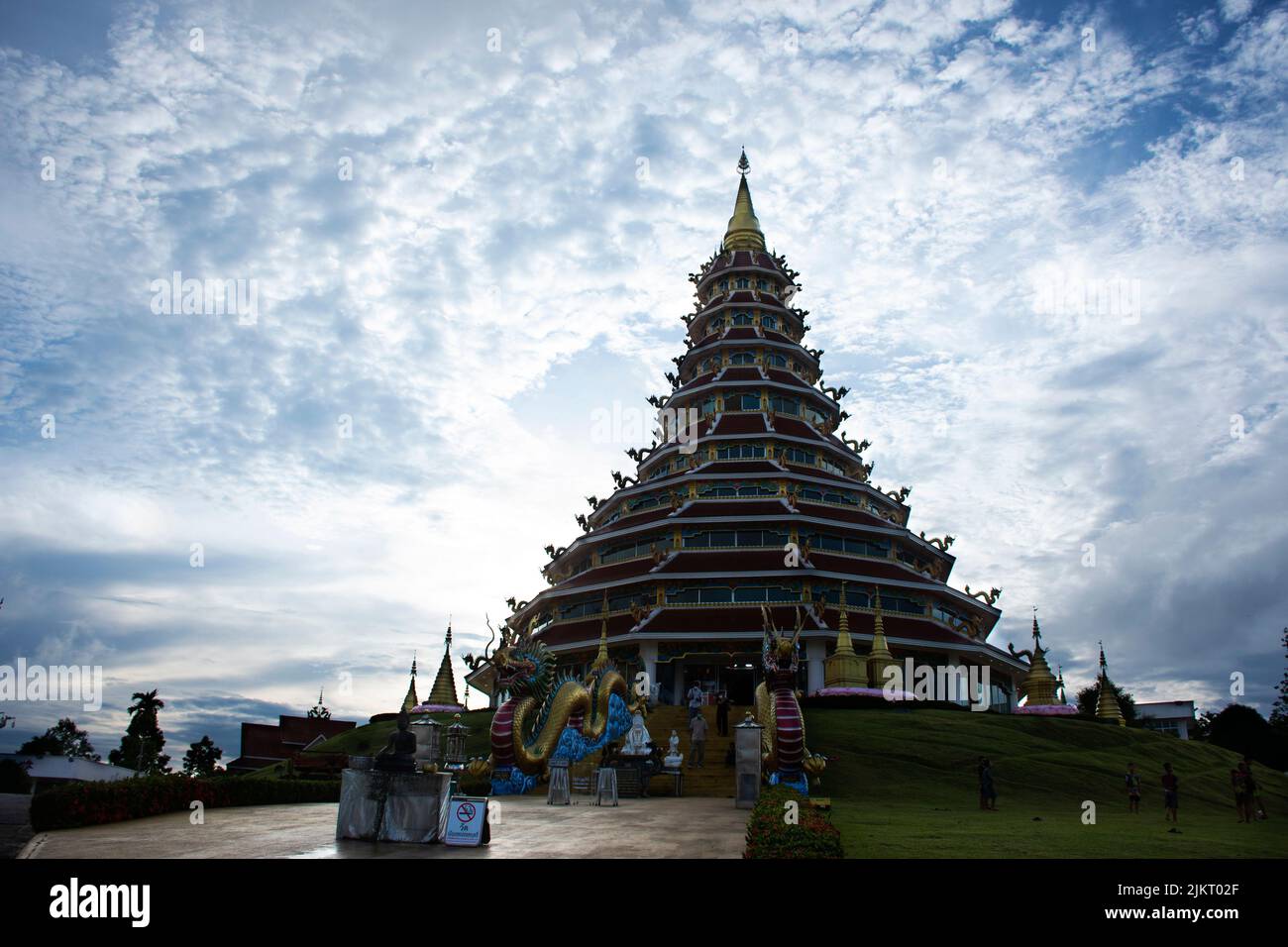 Big stupa chedi chinese style for thai people travelers travel visit ...