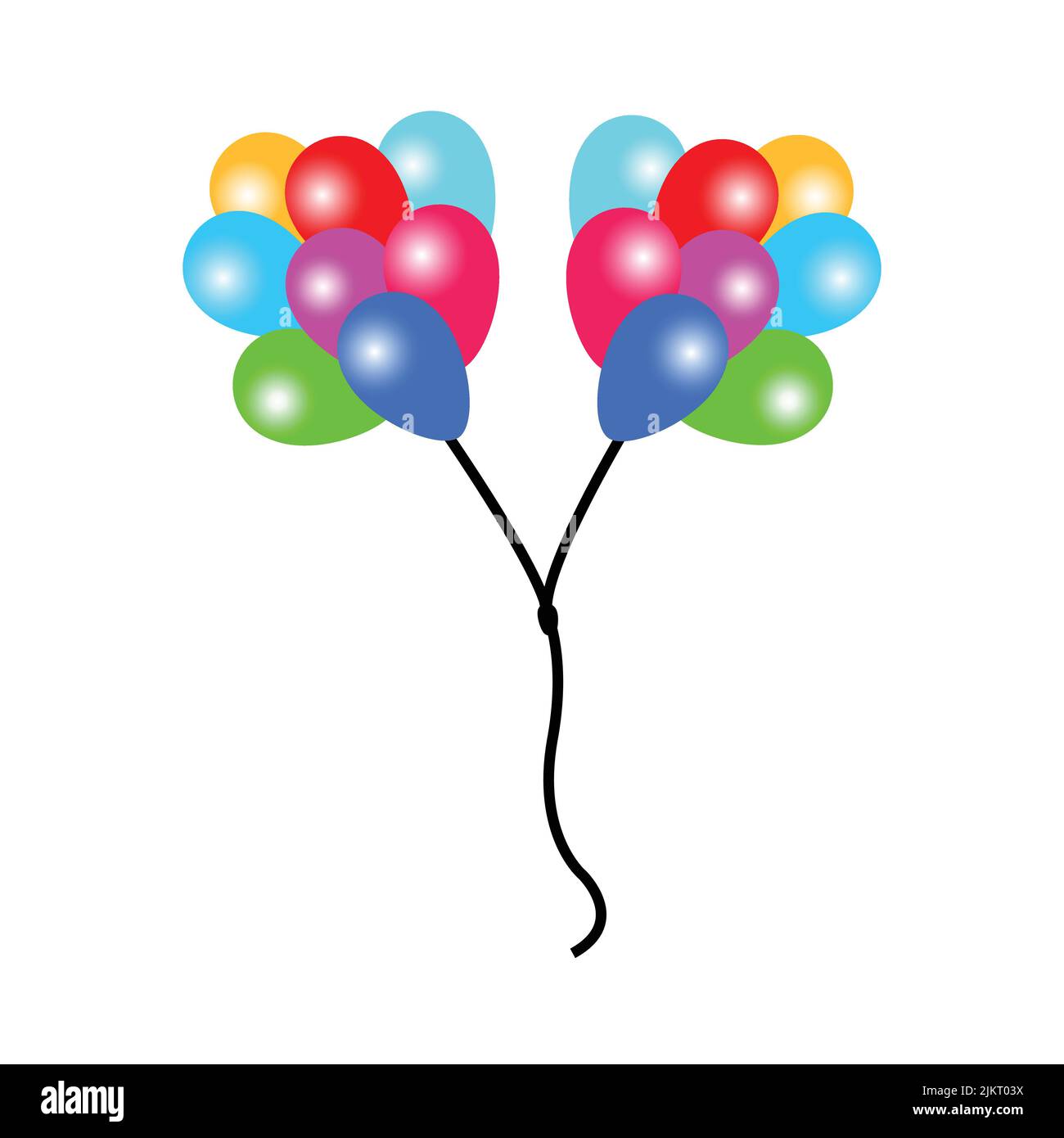 Colorful balloon isolated on white background. Holiday element design ...