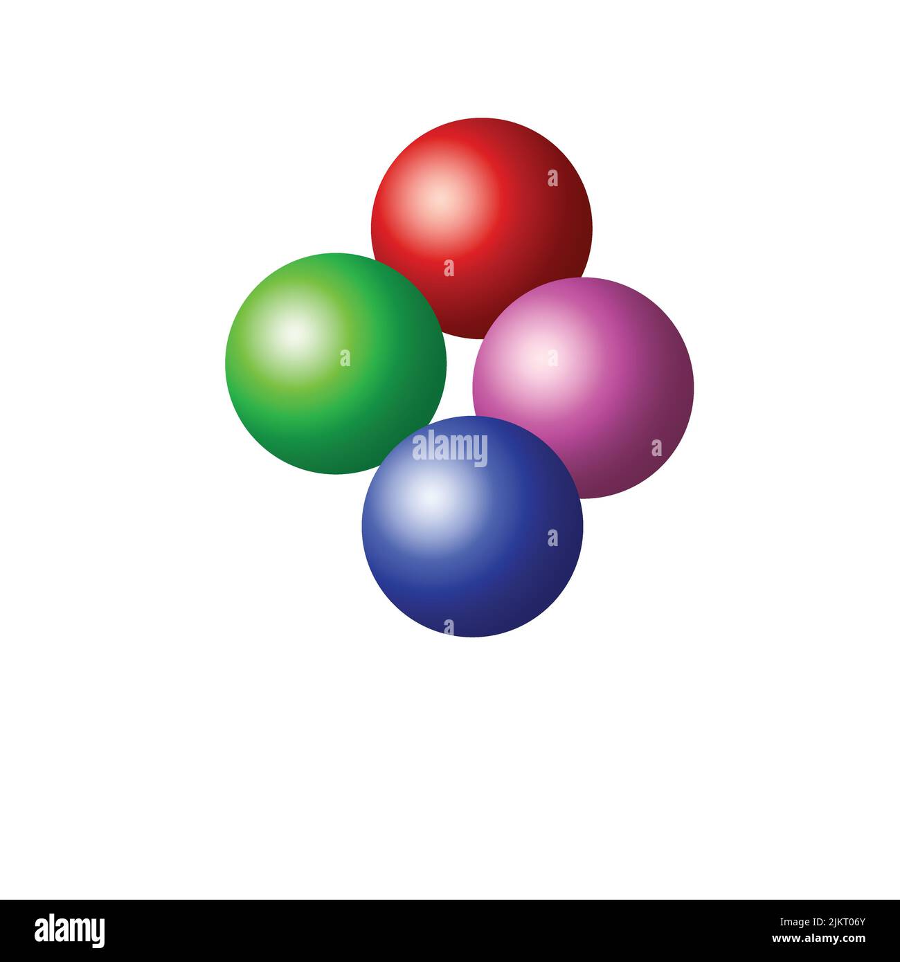 Collection of colorful glossy spheres isolated on white. Ball vector ...