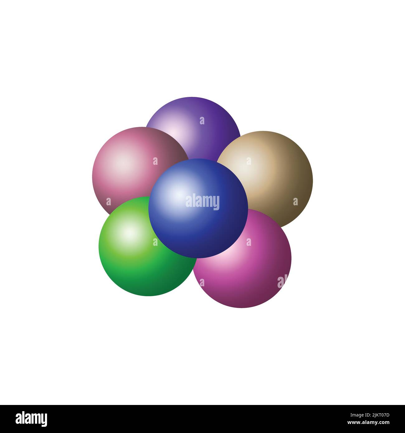 Collection of colorful glossy spheres isolated on white. Ball vector ...