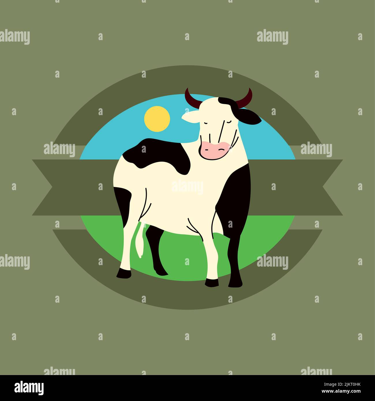 farm cow, rural label Stock Vector Image & Art - Alamy