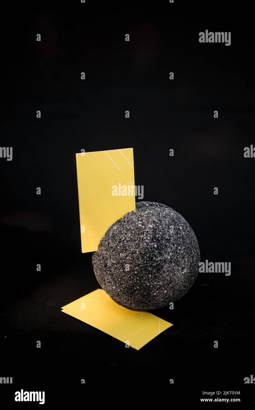 decoration object stone sphere terrazzo and metal Stock Photo - Alamy