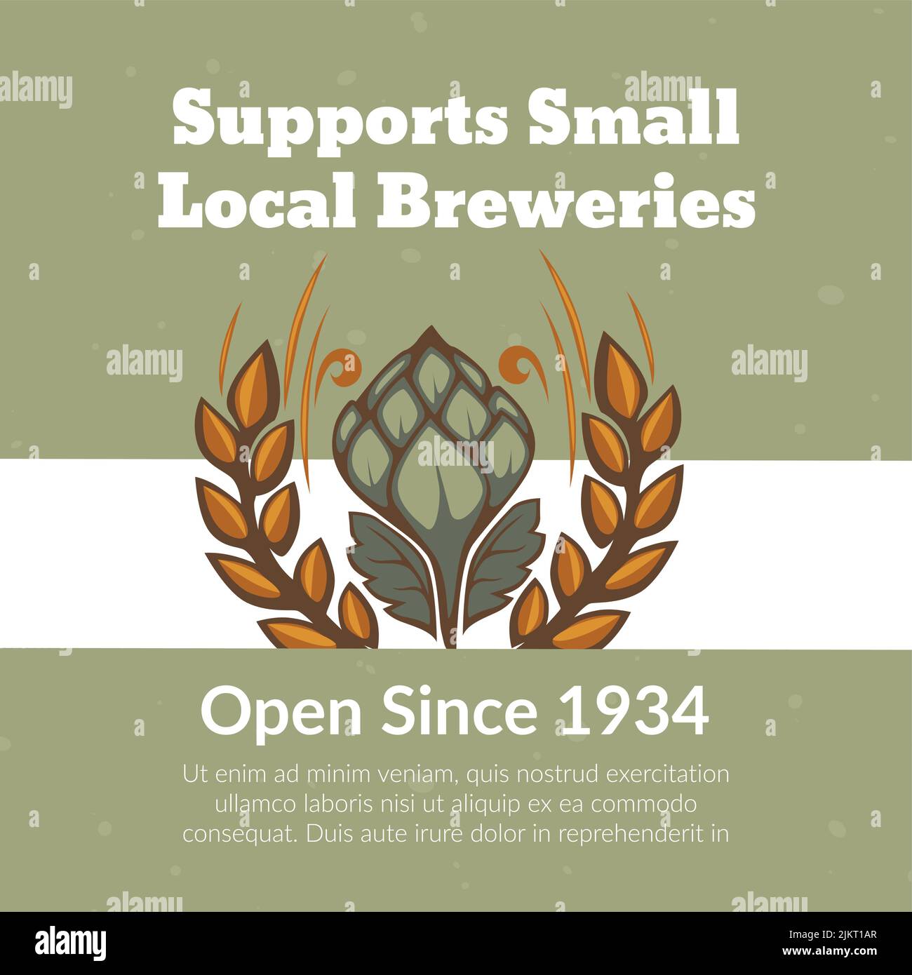 Support small local breweries, open since 1934 Stock Vector Image & Art ...
