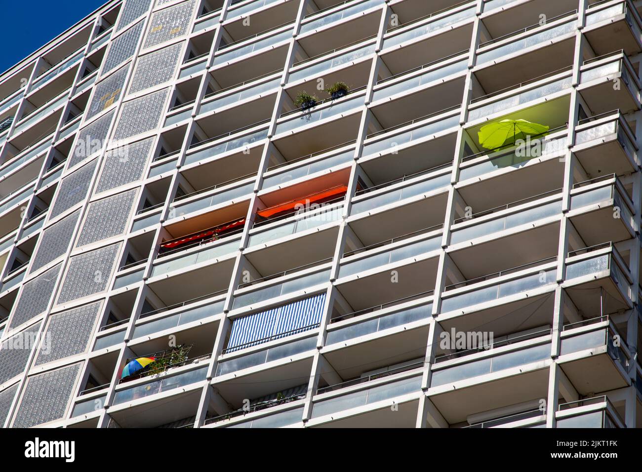 High-rise building in Germany on a hot midsummer day Stock Photo - Alamy