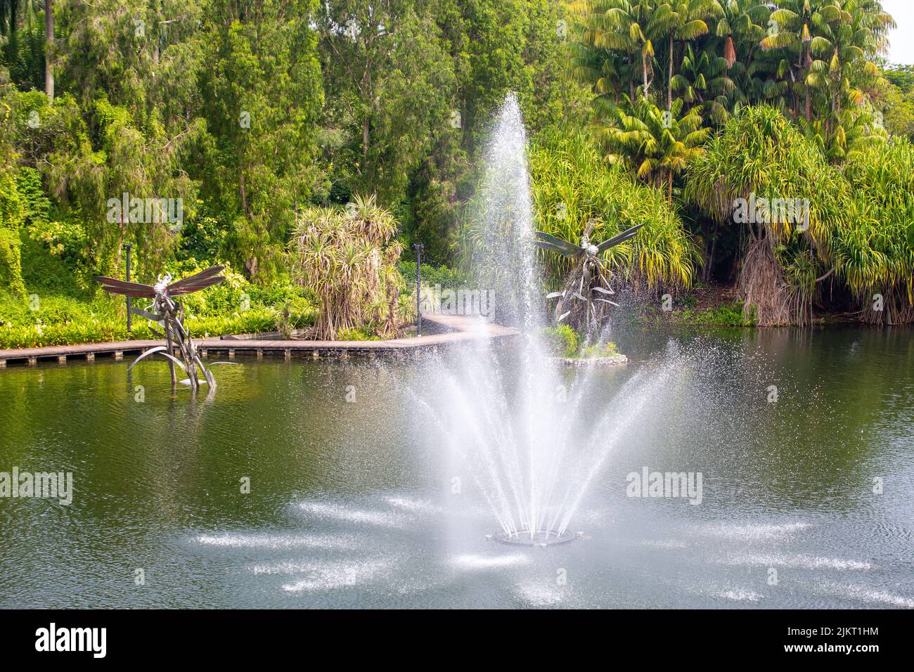 Elegant setting of water fountain at summertime climate at Gardens by ...