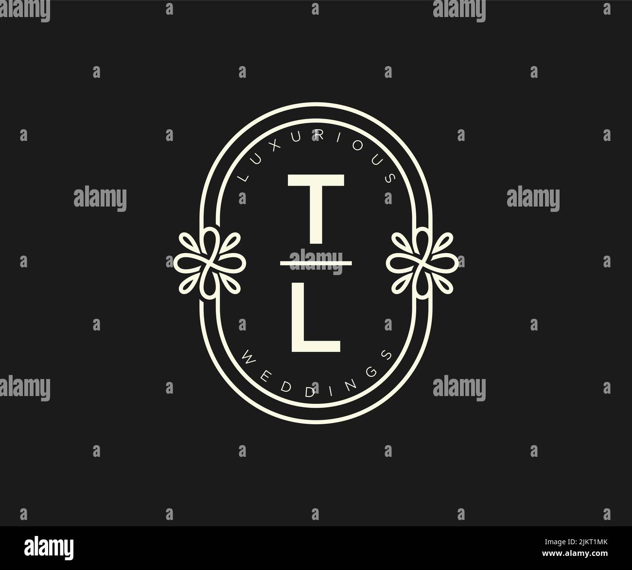 TL Initials letter Wedding monogram logos template, hand drawn modern ...