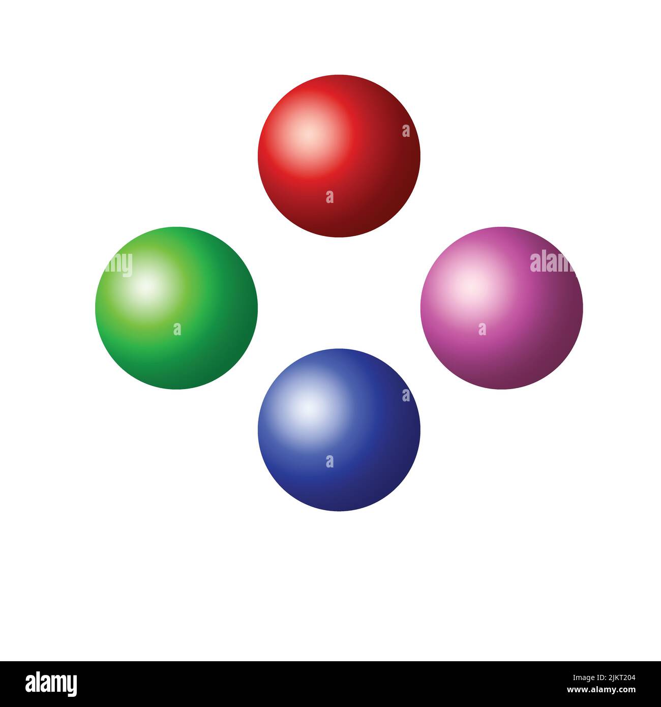 Collection of colorful glossy spheres isolated on white. Ball vector ...