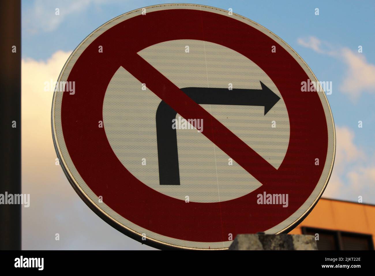 no right hand turns street sign Stock Photo - Alamy