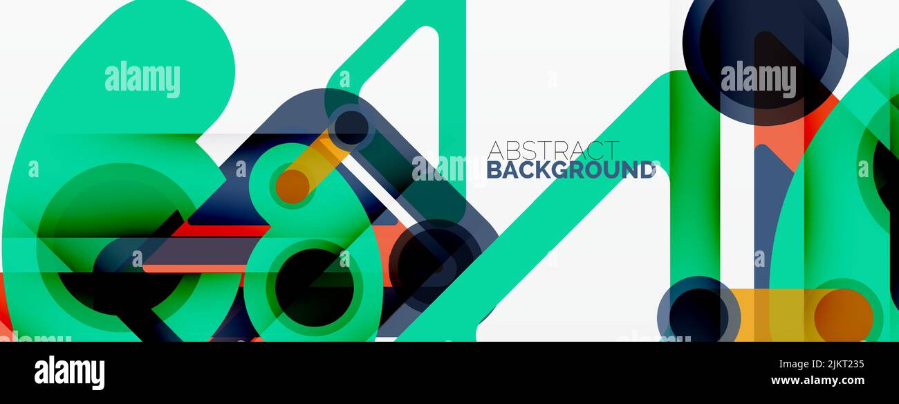 Geometric primitives. Lines, circles abstract background Stock Vector ...