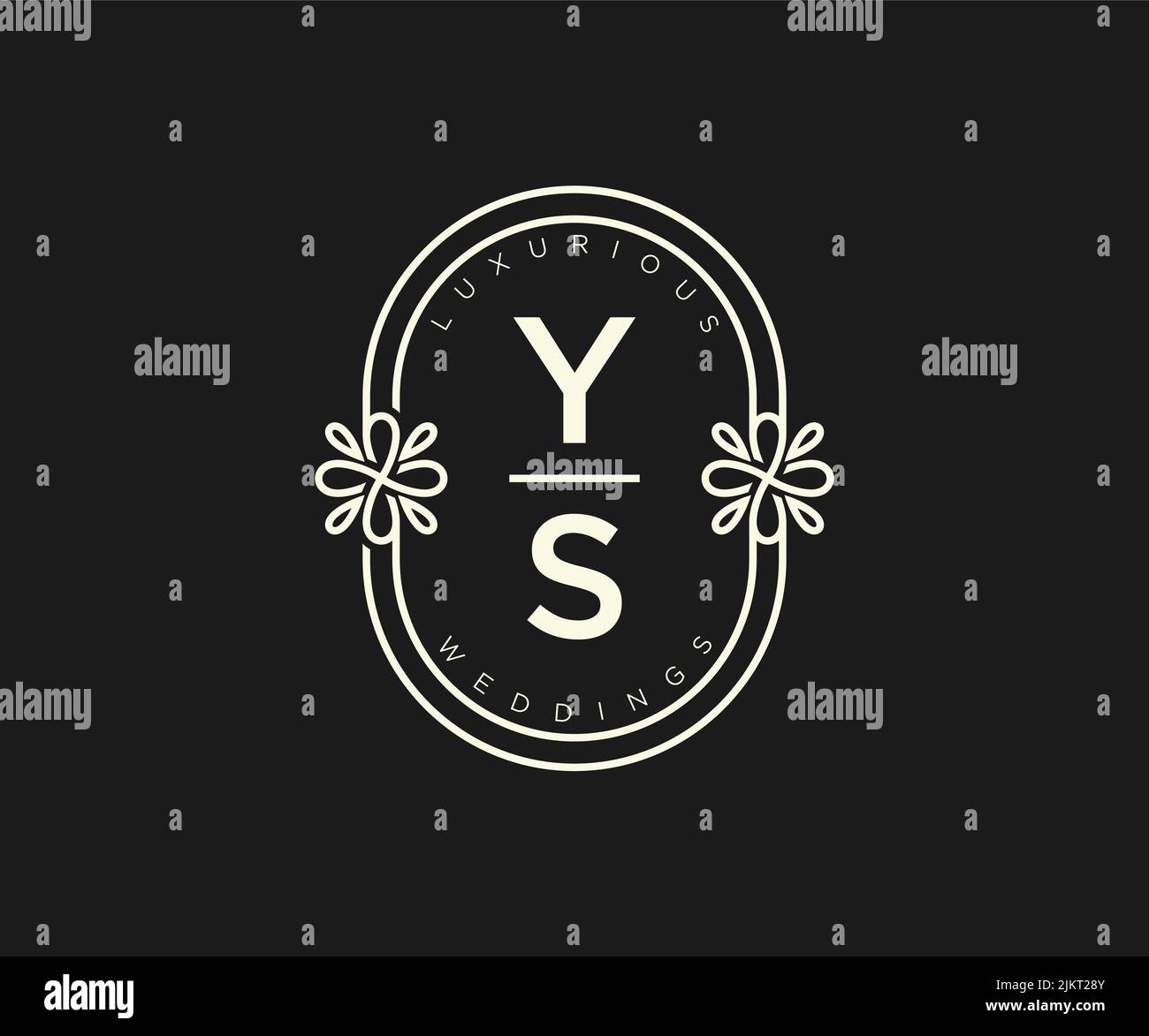 YS Initials letter Wedding monogram logos template, hand drawn modern ...