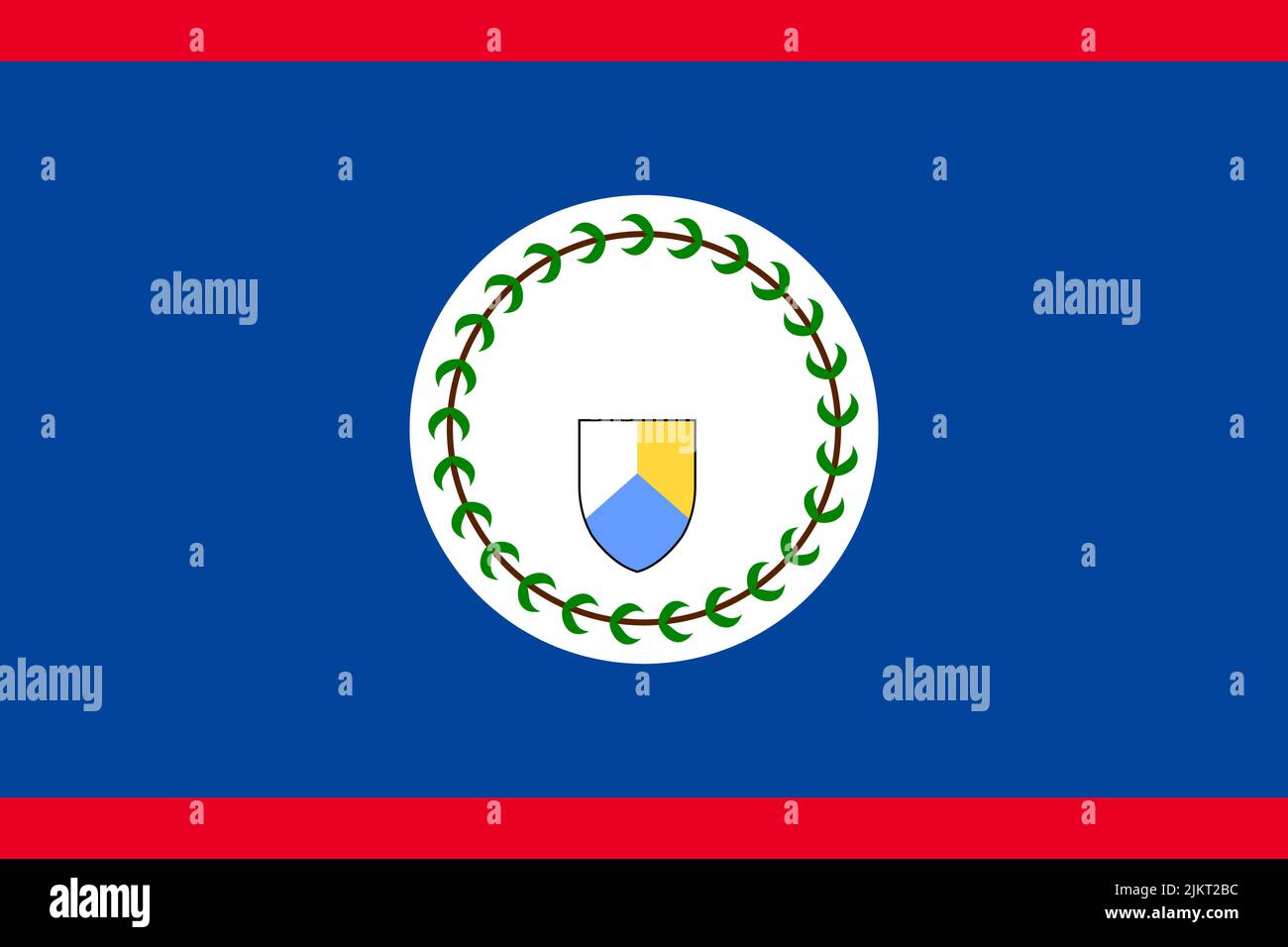 Flag of Belize. Belizean national banner and patriotic symbol. Official ...