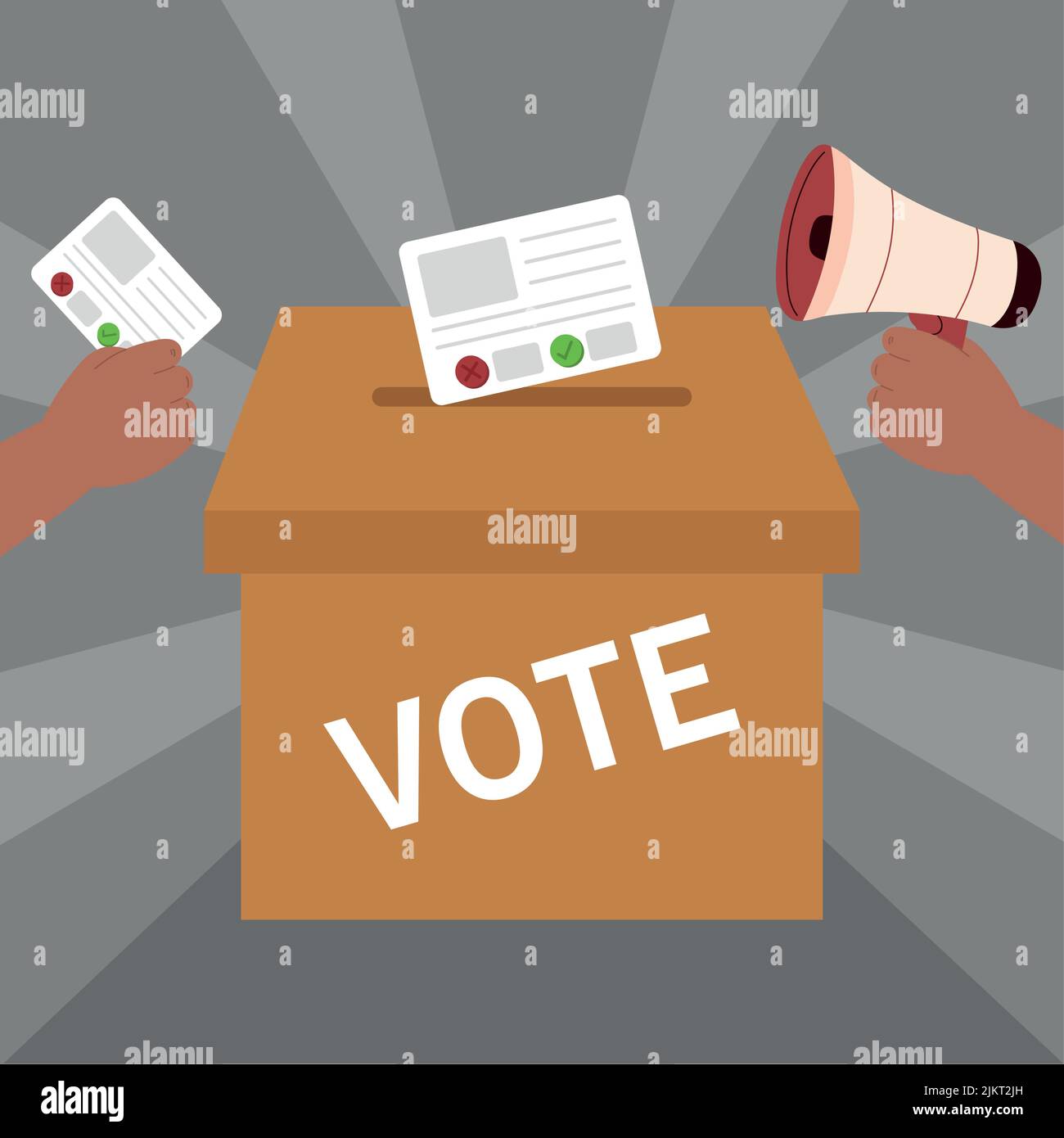 democracy voting box Stock Vector Image & Art - Alamy