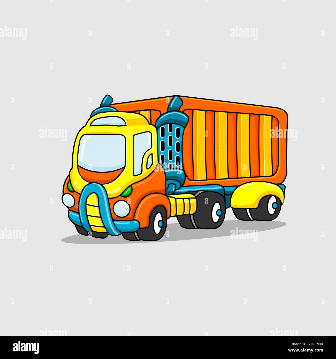 A vector design of a colorful cartoon truck Stock Vector Image & Art ...