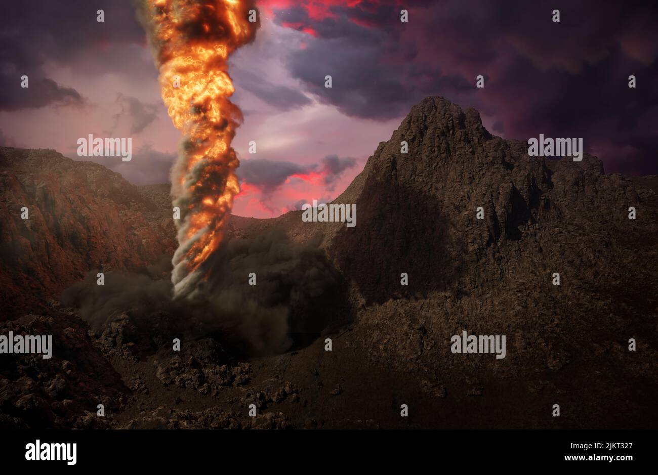 Tromb on fire Stock Photo - Alamy