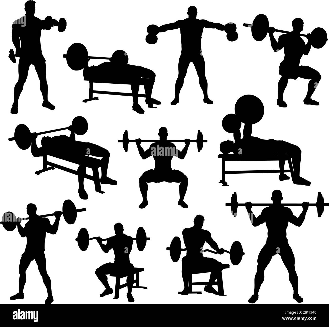 Dumbell set Black and White Stock Photos & Images - Alamy