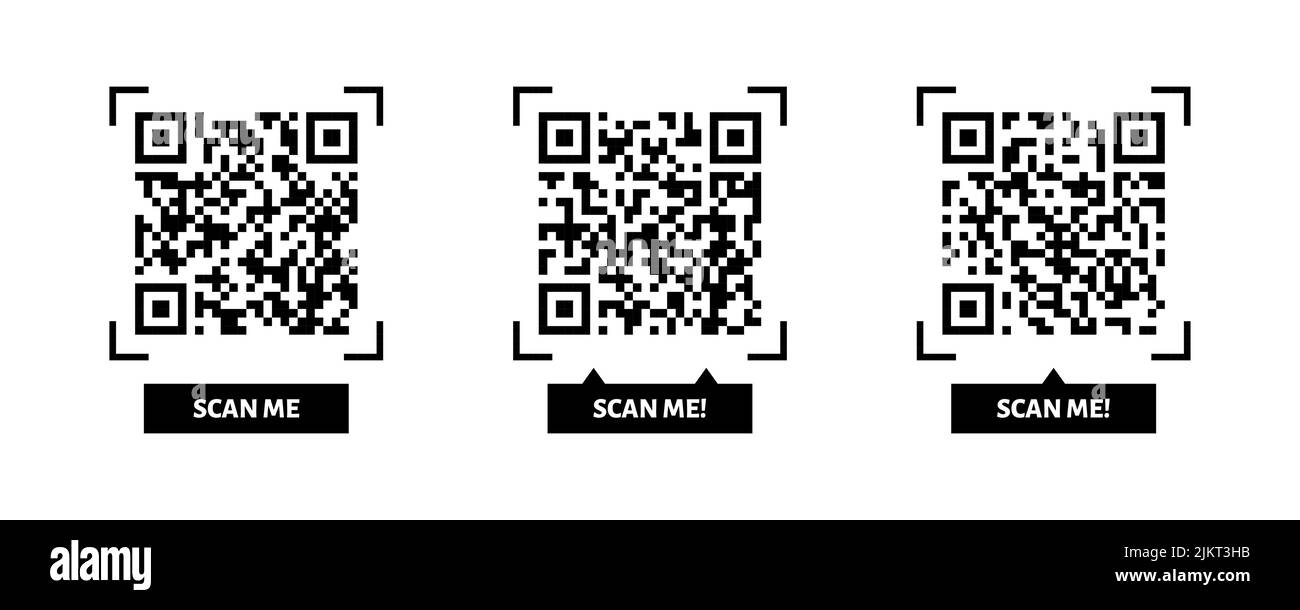 Scan me QR code tag. Scan, read, pay concept with qr code.Vector ...