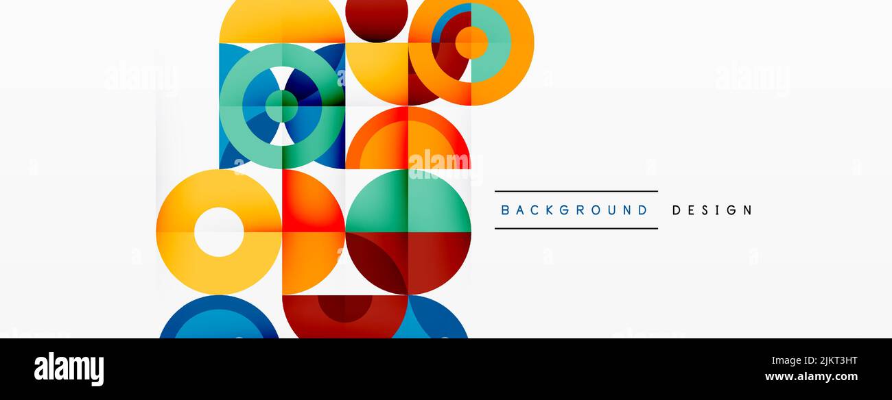 Clean minimal circle background. Colorful template for wallpaper ...