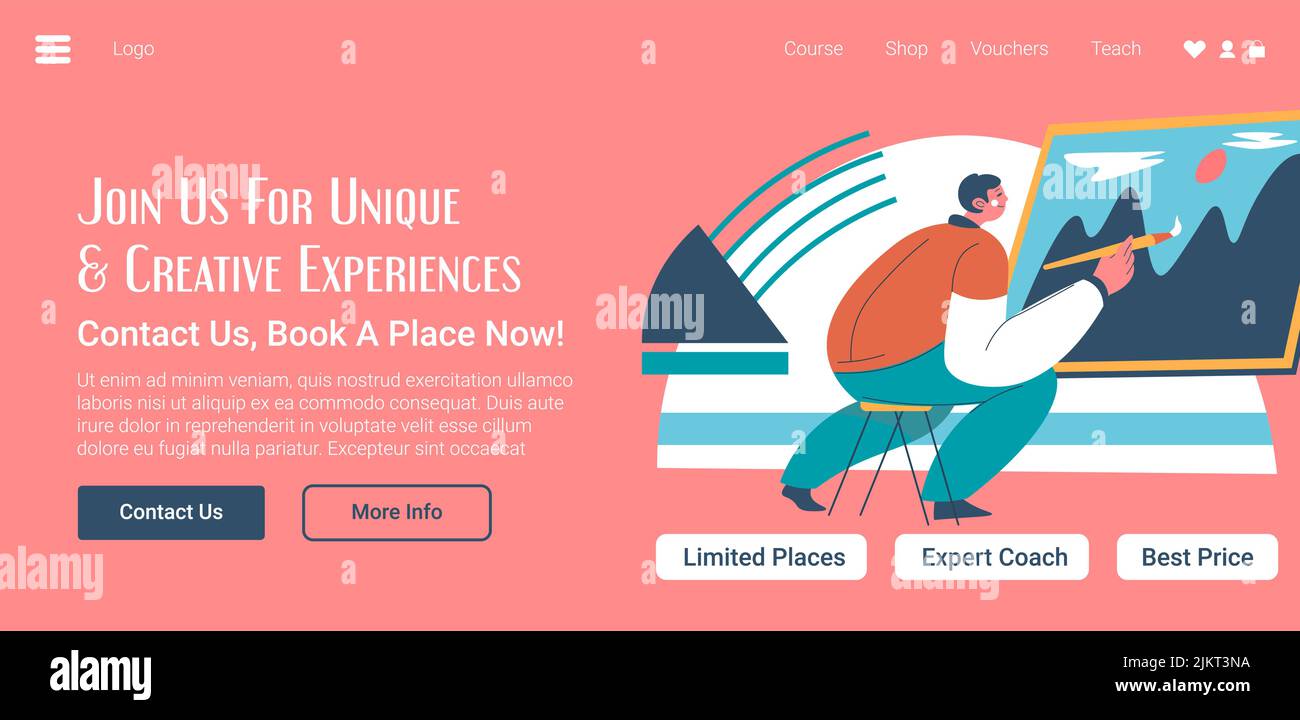 Teacher student painting in classroom Stock Vector Images - Alamy