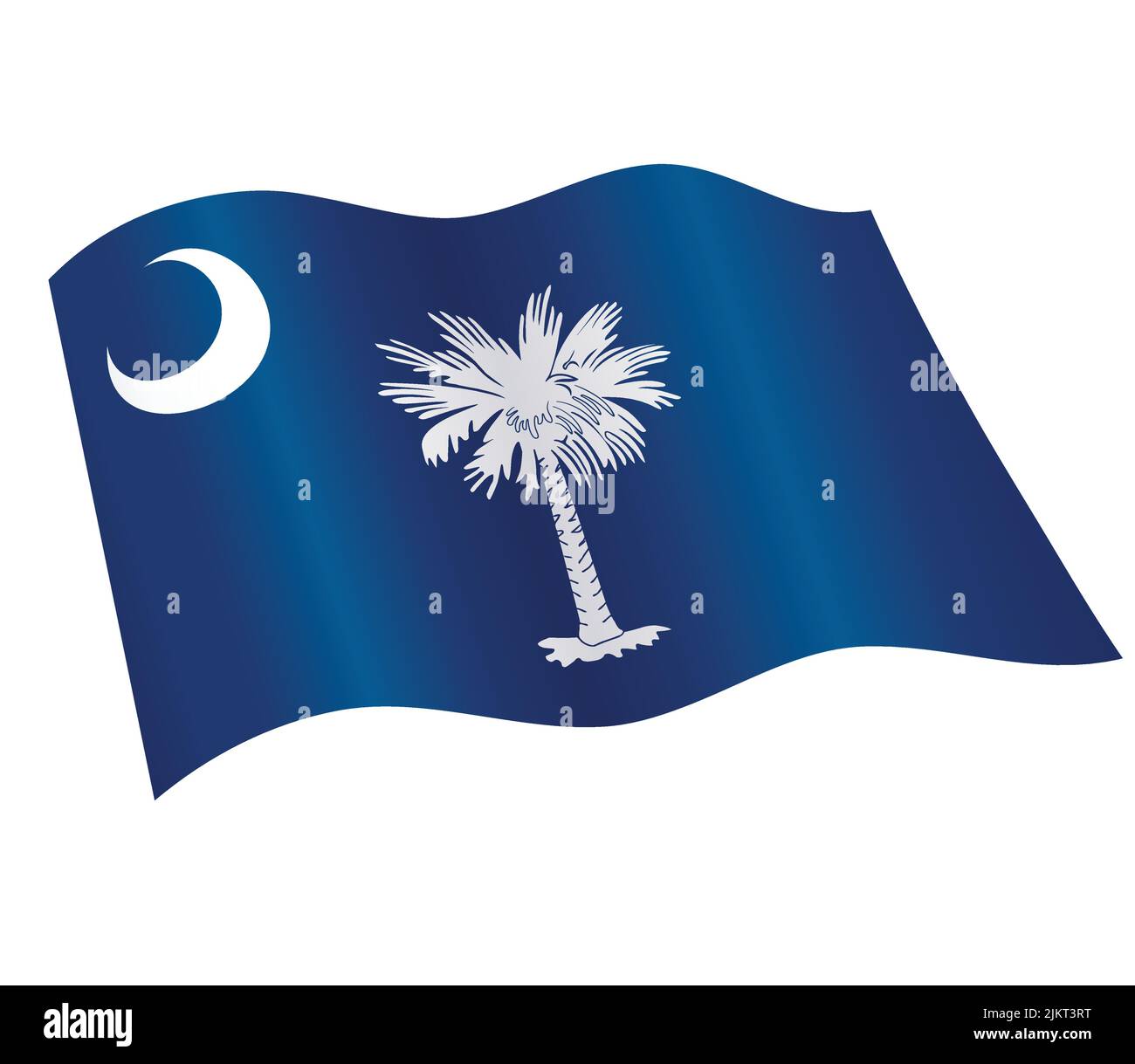 accurate correct south carolina state flag flying waving flowing vector ...