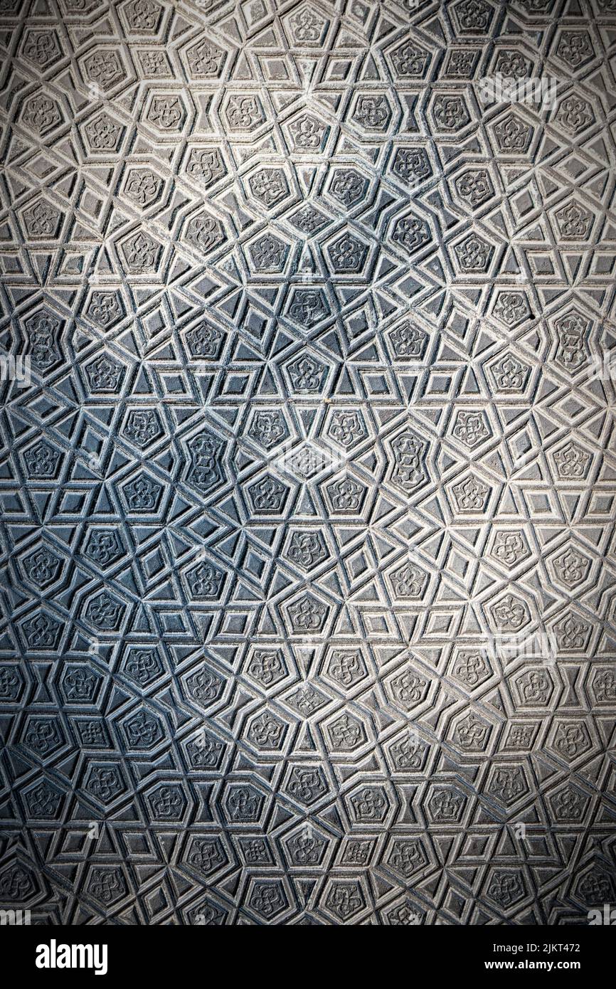 ISTANBUL, TURKEY - APRIL 10, 2011: An islamic pattern carved into the ...