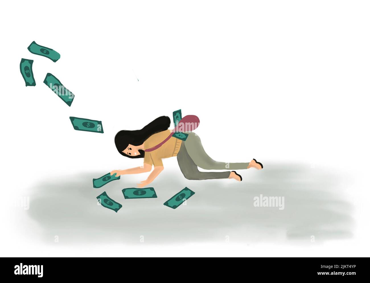 Money savings woman Cut Out Stock Images & Pictures - Alamy