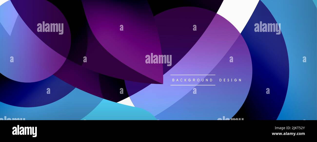Abstract background with color geometric shapes. Beautiful minimal backdrop with round shapes ...