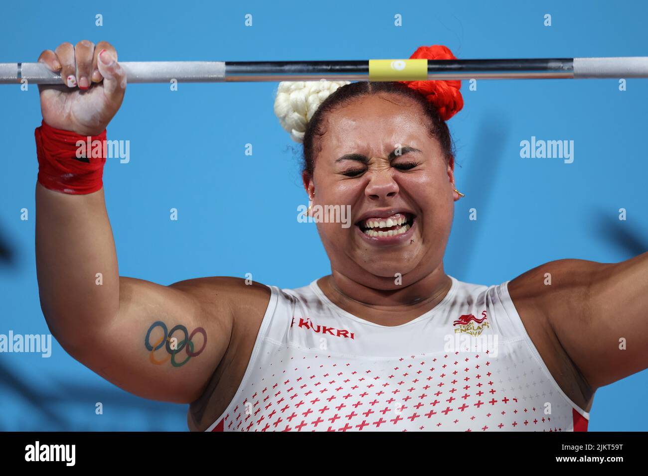 BIRMINGHAM, UK. AUG 2ND Emily Campbell of England performs her gold ...
