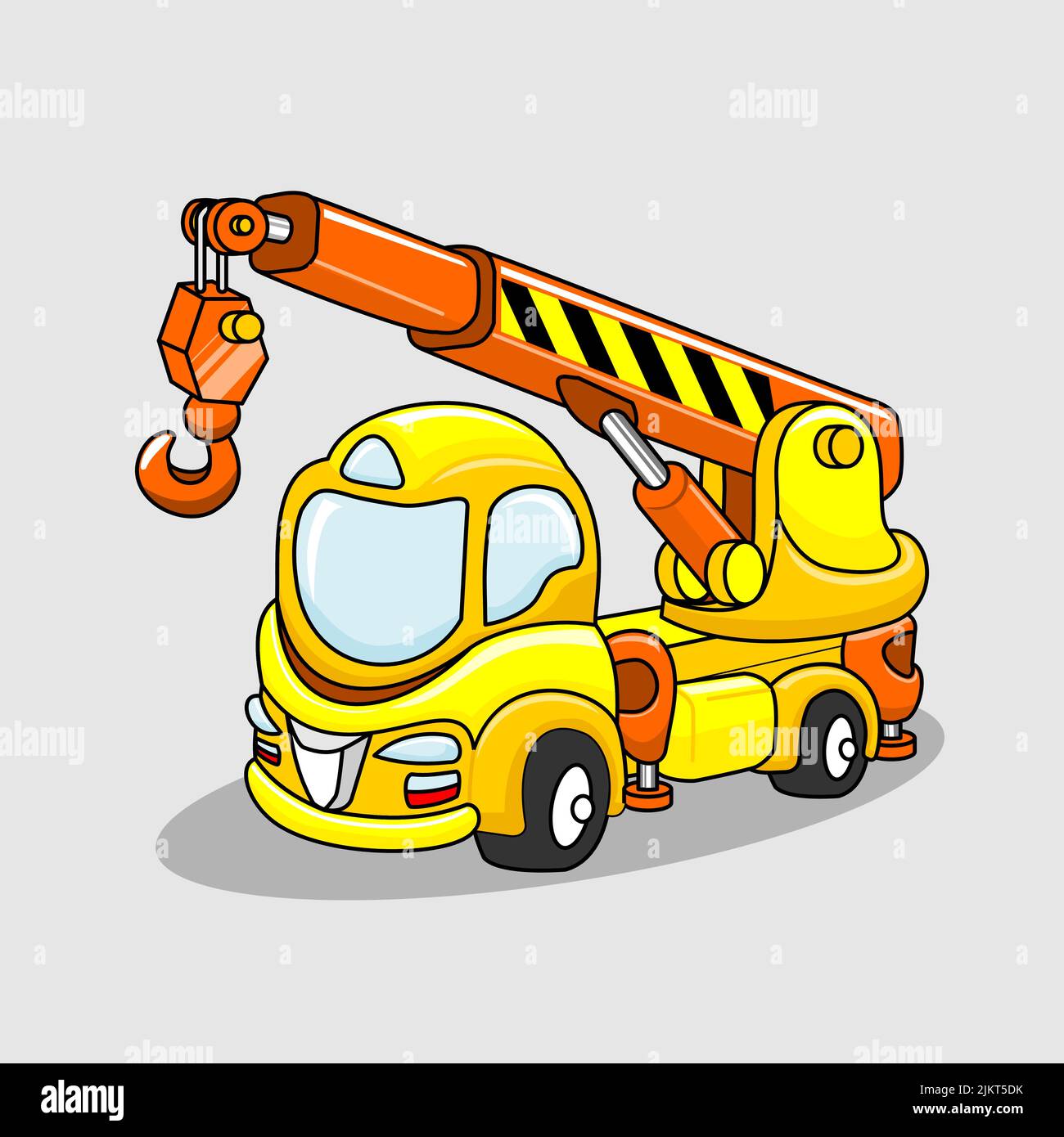 A vector design of a colorful cartoon crane Stock Vector Image & Art ...