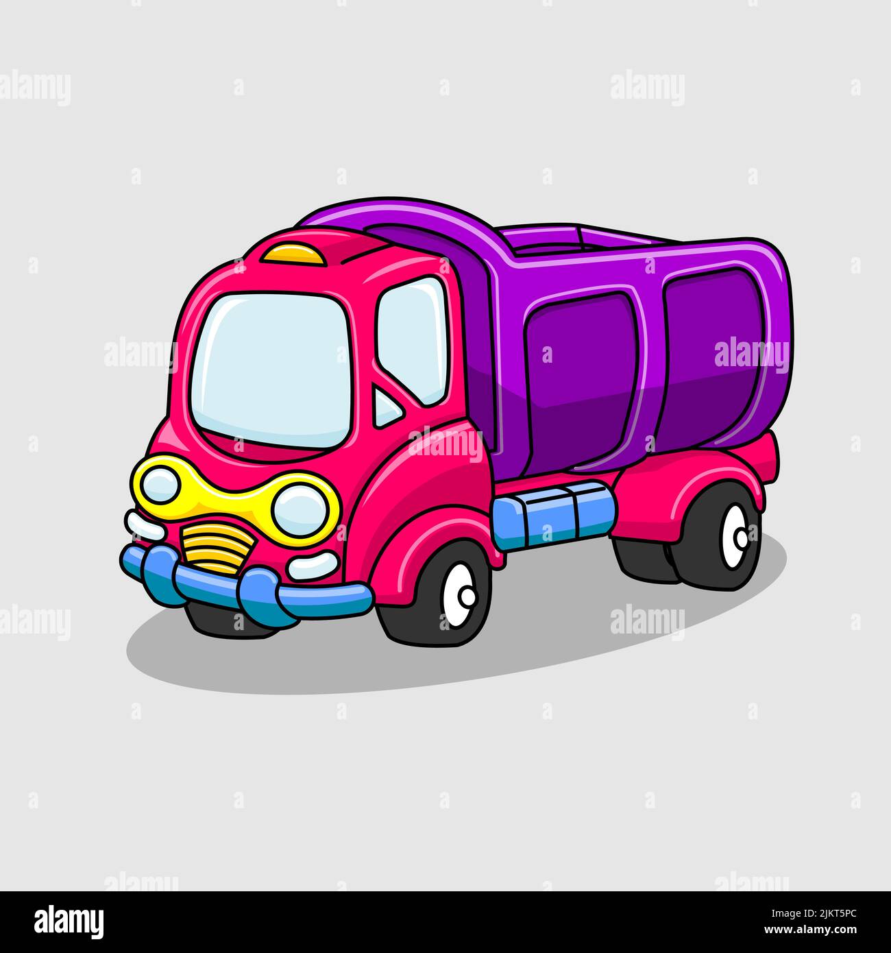 A vector design of a colorful cartoon truck Stock Vector Image & Art ...