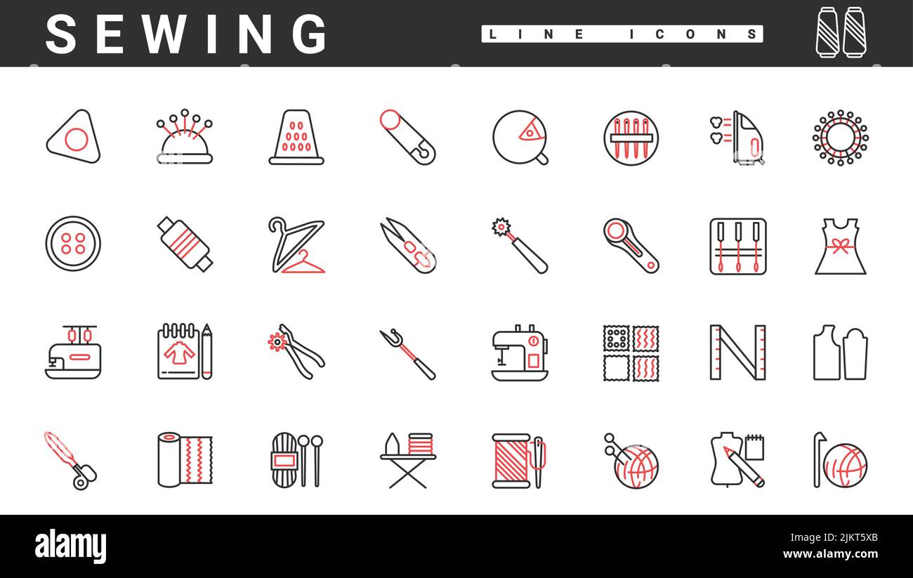 Craft tailor kit, dressmaking equipment and tools, fashion industry ...