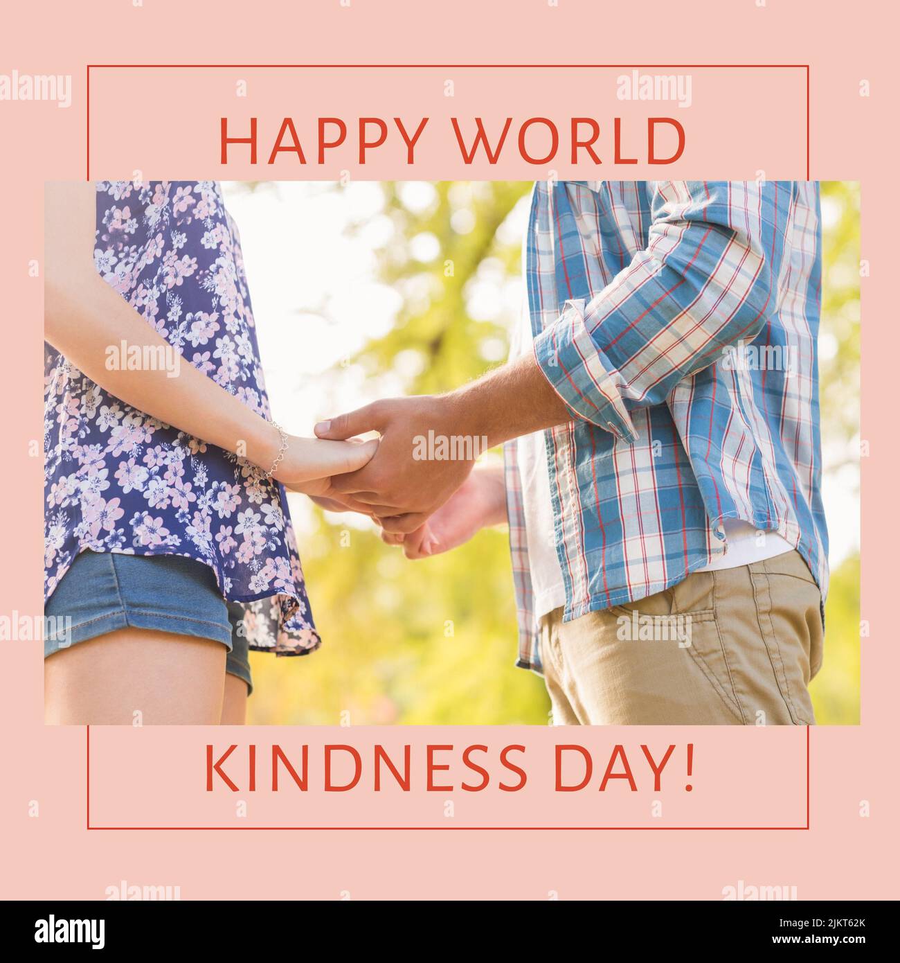 Composition of happy world kindness day text and photo of diverse ...