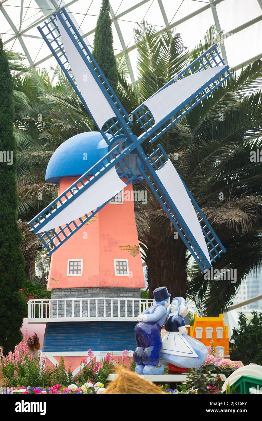 Windmill display, a symbol of Dutch innovation and adaptability. Flower ...