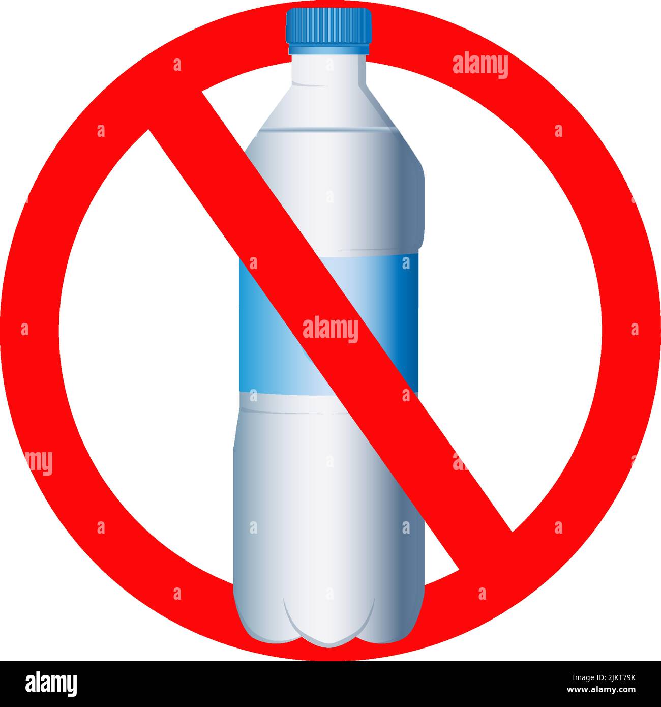 No plastic Harm to nature. Design for banner, poster. Vector flat style ...