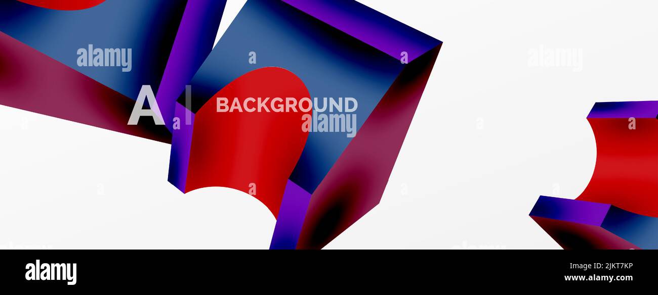 Abstract background - 3d abstract shape. Wallpaper for concept of AI ...