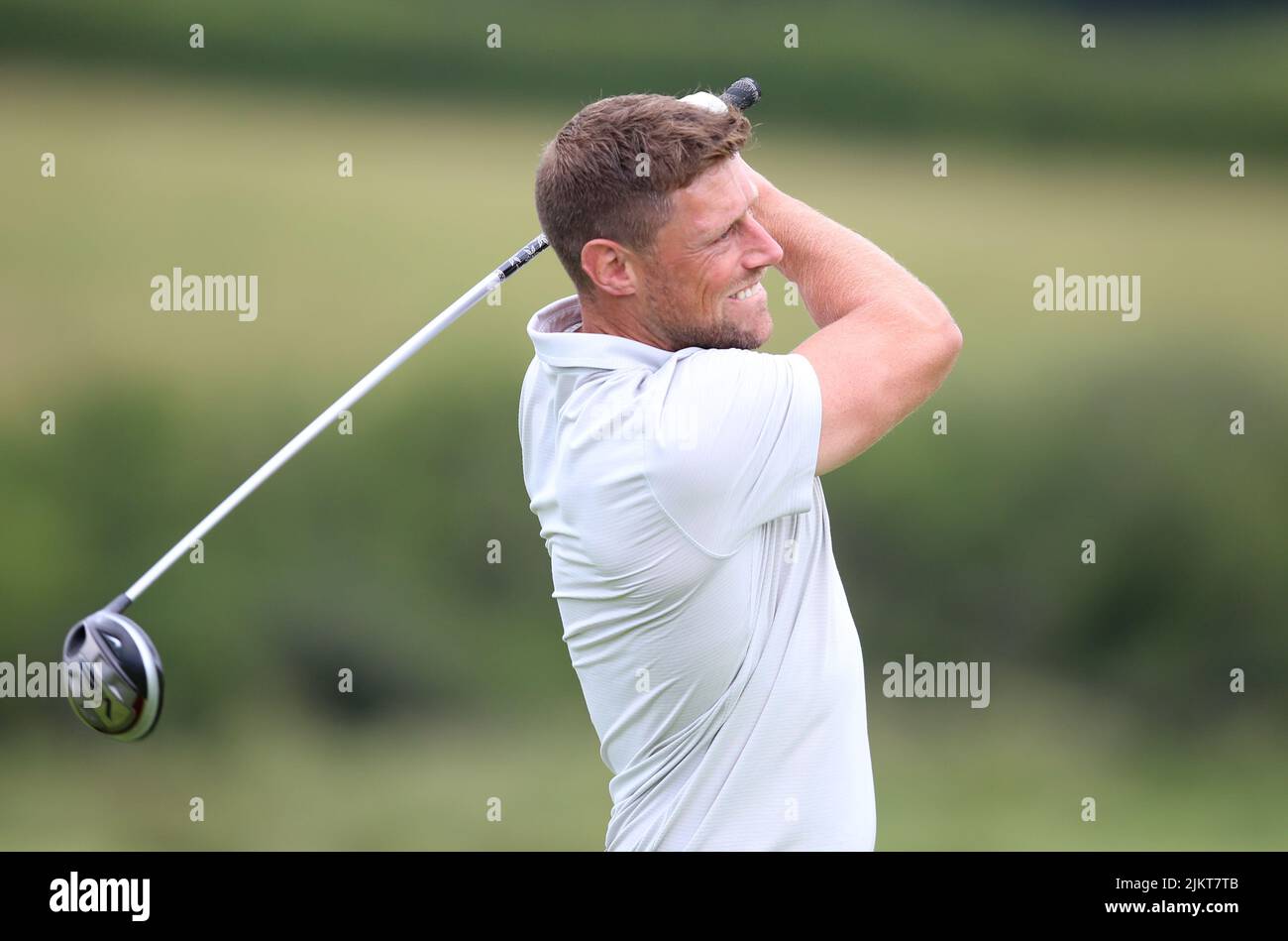 Welsh rugby player Rhys Priestland during the Cazoo Open - ProAM at ...