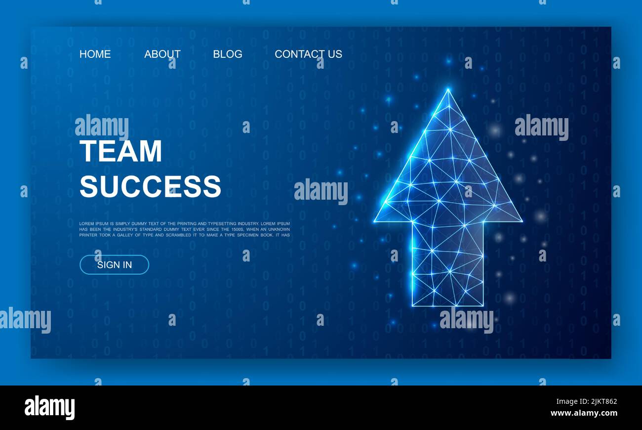 Up arrow 3d polygonal website template. Direction design illustration ...