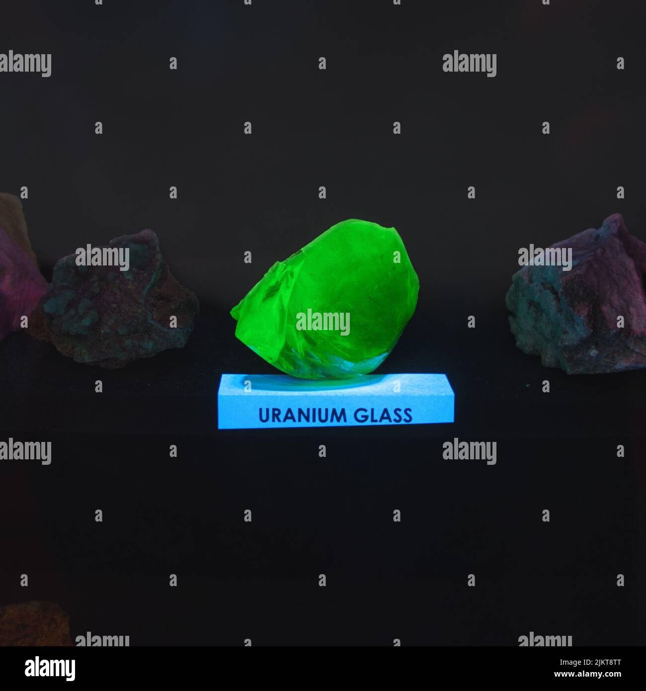 A piece of uranium glass at Prairie Fire Museum in Overland Park ...