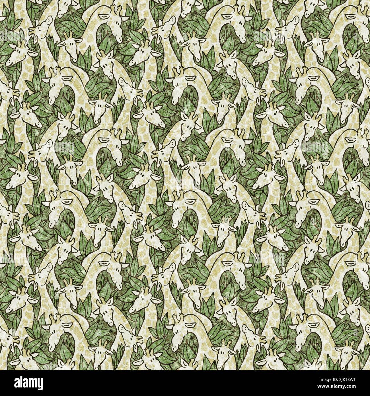 Cute safari wild giraffe animal pattern for babies room decor. Seamless ...