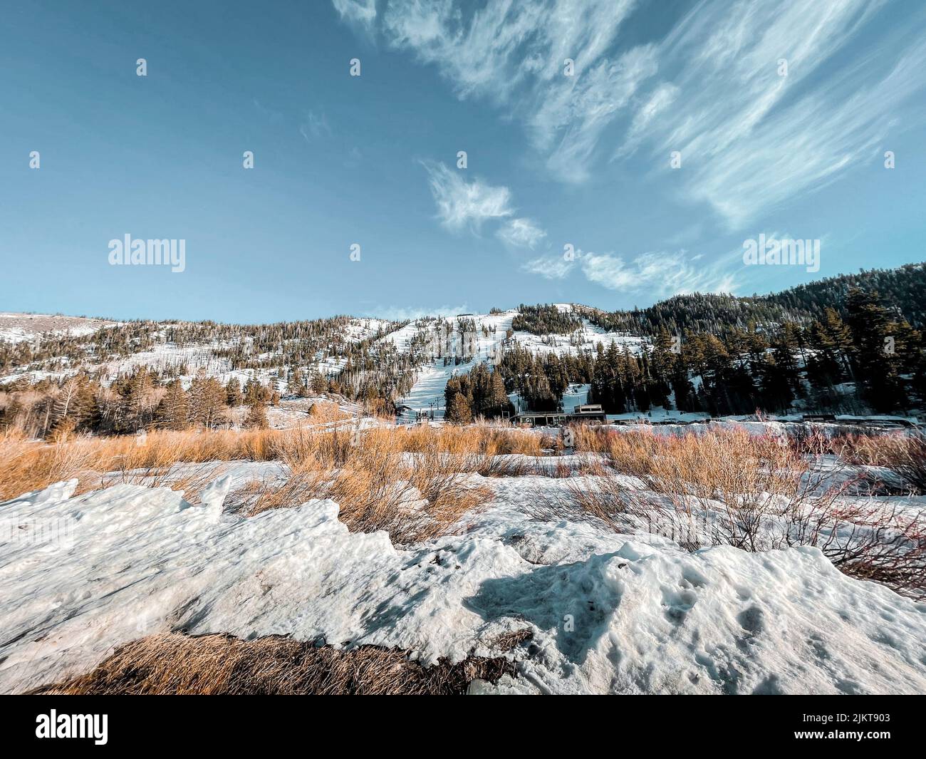 A beautiful view of June Mountain in Yosemite National Park, USA Stock ...