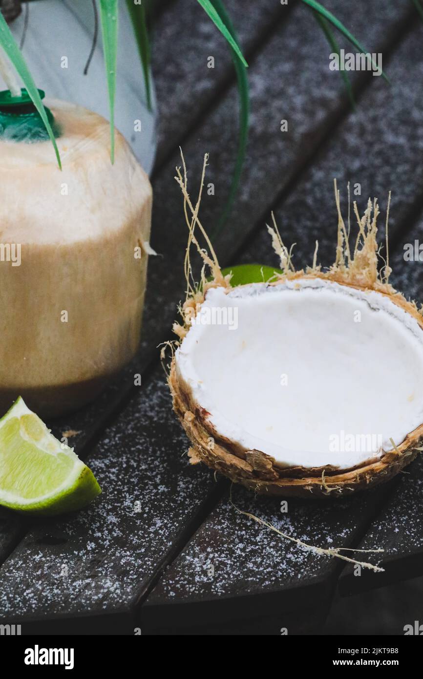 Coconut meat hi-res stock photography and images - Alamy