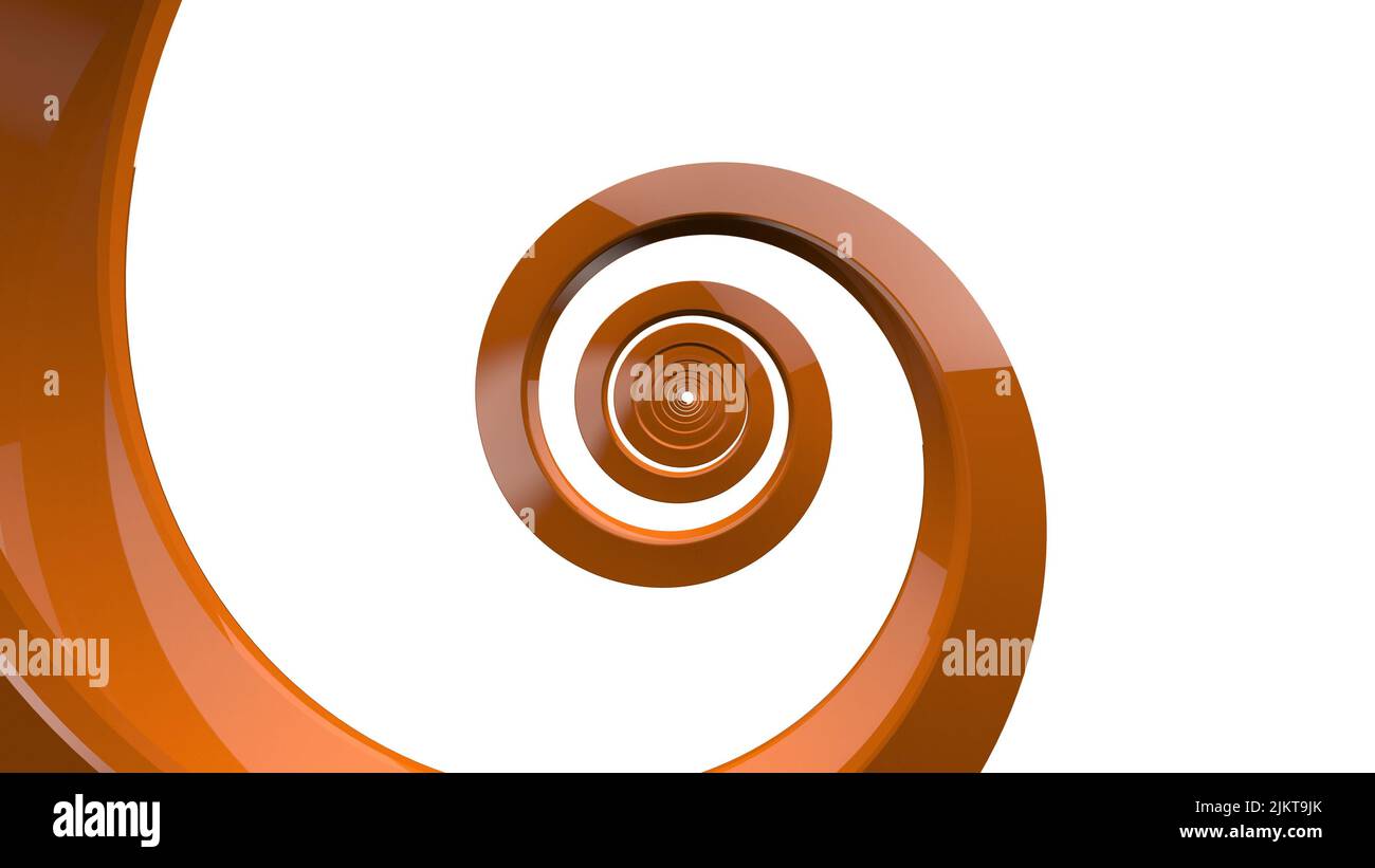 helix drawing 3d orange illustration render Stock Photo - Alamy