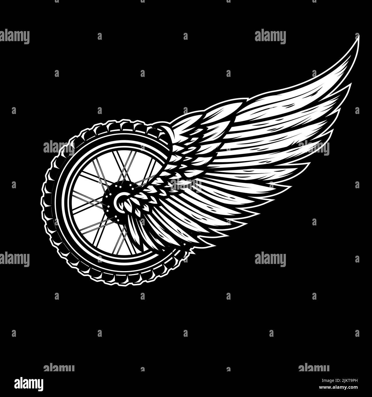 Winged wheel symbol Black and White Stock Photos & Images - Alamy