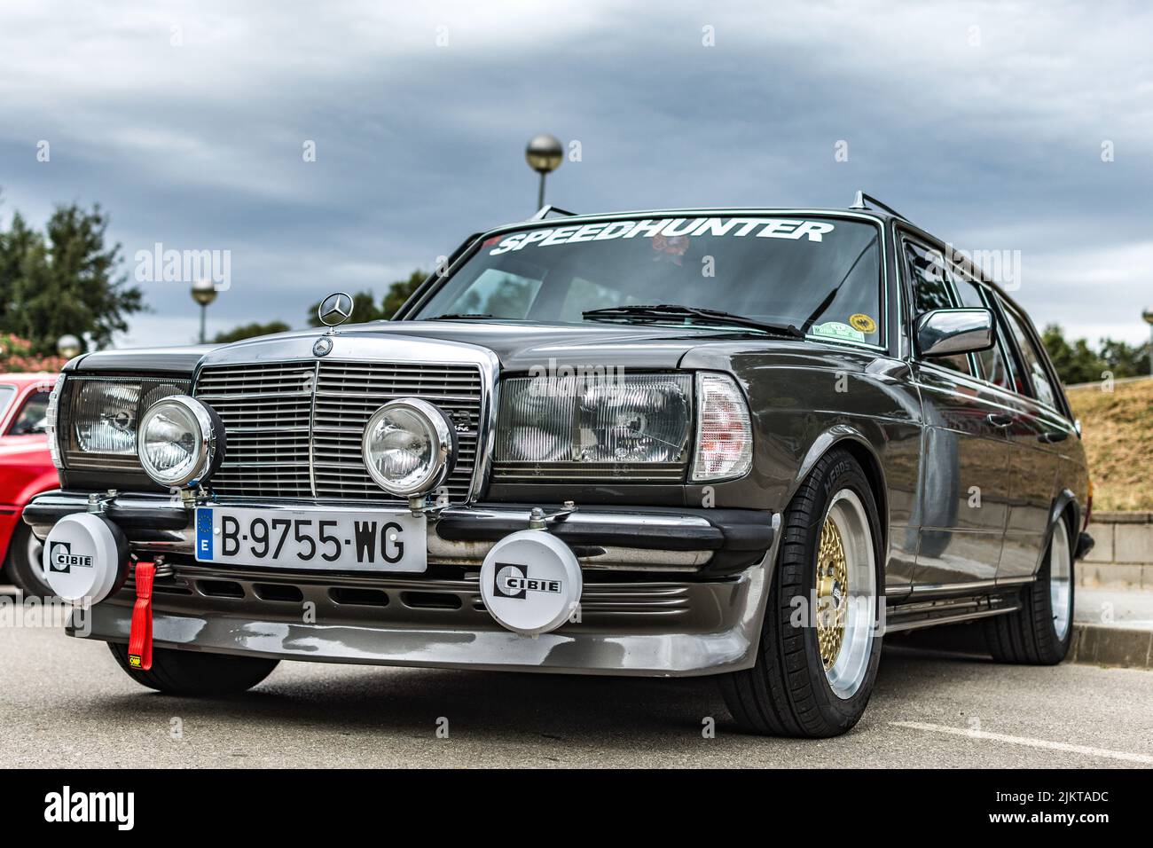 Classic luxury car custom stance style, Mercedes Benz W123 Stock Photo ...